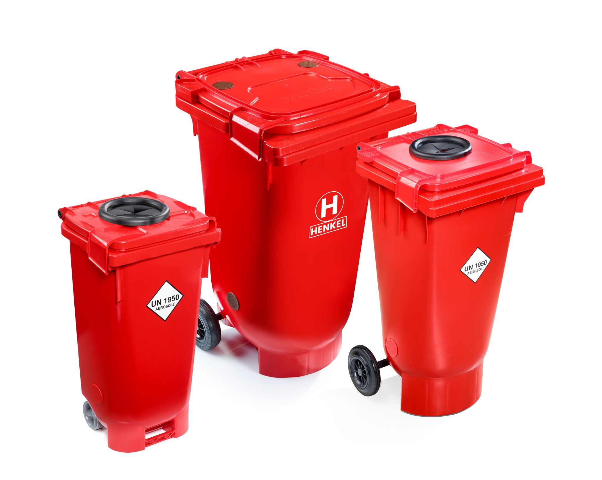 UN-Certified Wheeled Bin for used Aerosols - Peter Ridley Waste Systems